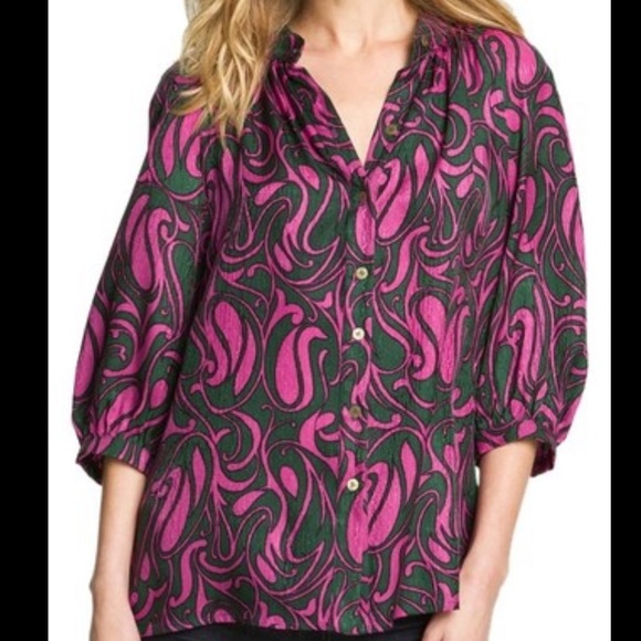 Trina Turk | Tops | Trina Turk Silk Blouse | Poshmark